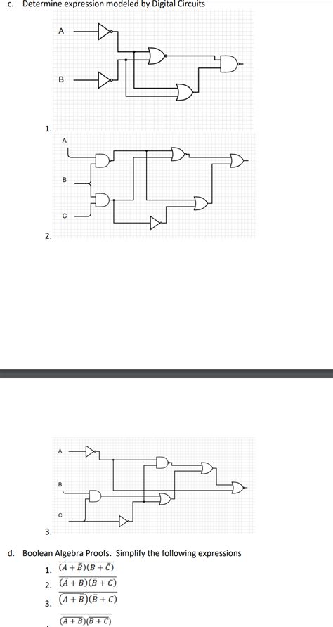 Solved C Determine Expression Modeled By Digital Circuits Chegg