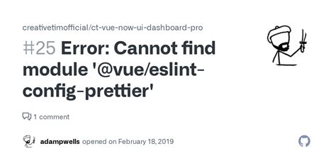 error cannot find module vue eslint config prettier · issue 25