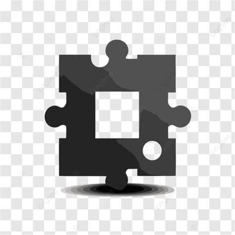 흰색 배경에 고립 된 검은 퍼즐 조각 아이콘 벡터 흰색 배경에 통합의 단순한 검은색 아이콘 그림자 없음 작은 프레임 중앙 Png 일러스트 및 벡터 에 대한 무료