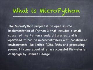 PyCon India 2017 MicroPython Ayan PPT