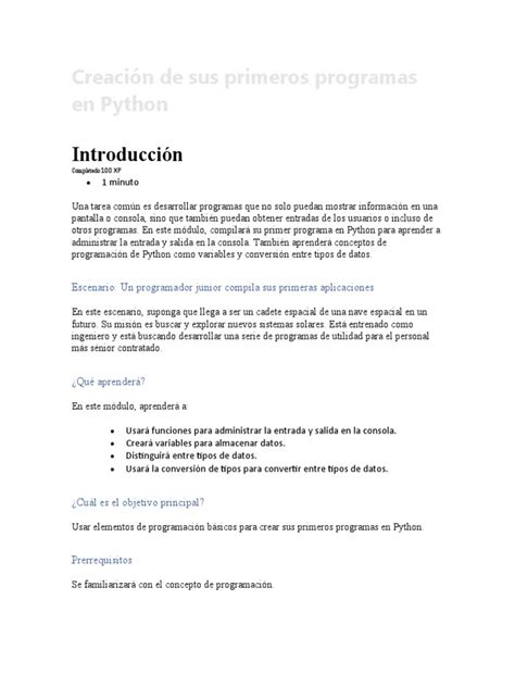 creación de sus primeros programas en python pdf programación