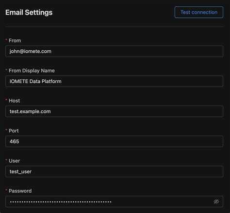Email Settings Iomete