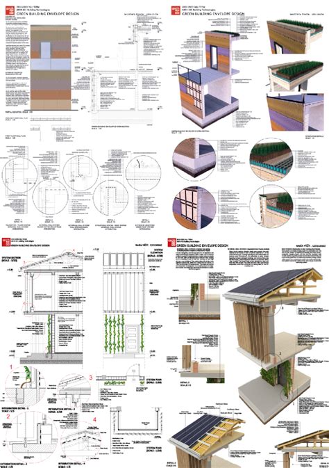 examples from the final submission of the building envelope design and