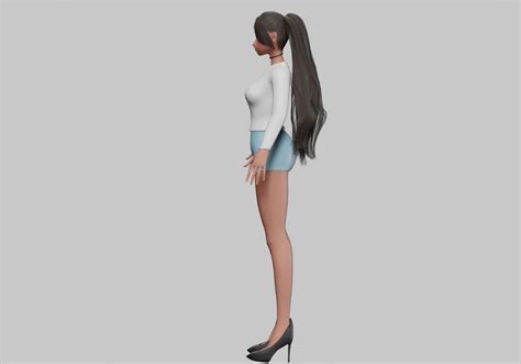 Sweet Anime Girl V28586 3d Model By Nickianimations