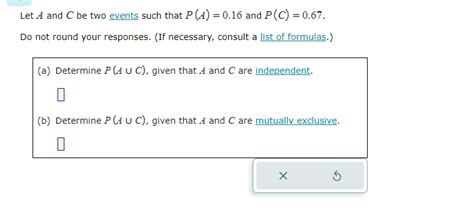 Solved Let A And C Be Two Events Such That P A 0 16 And Chegg Com