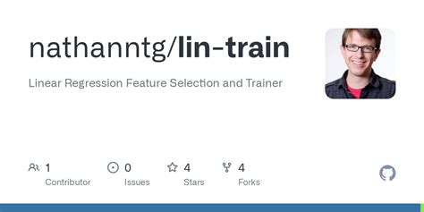 Github Nathanntg Lin Train Linear Regression Feature Selection And Trainer