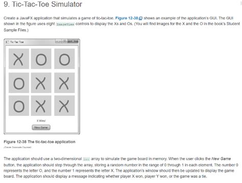 get answer tic tac toe simulator create a javafx application that