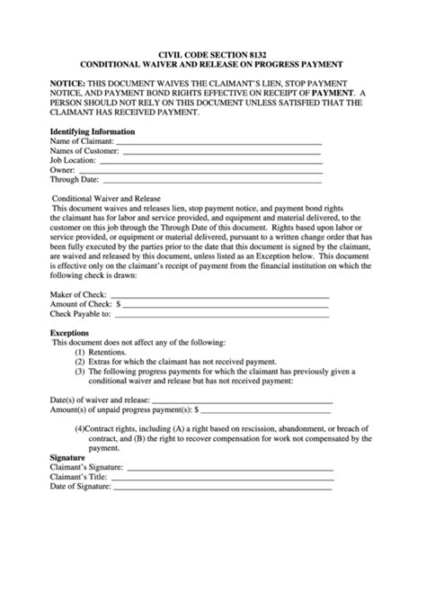 Top Conditional Release Form Templates Free To Download In PDF Format