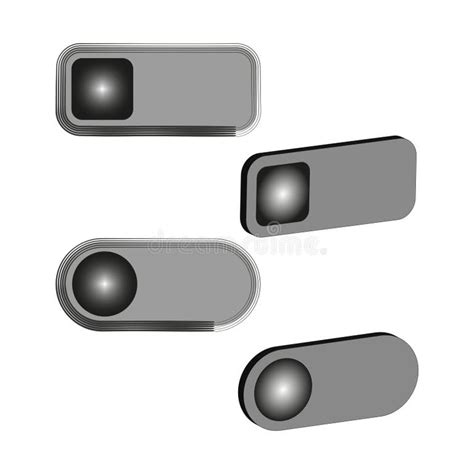 Toggle Switch Icon Set Slider Buttons Interface Elements On And Off Position Vector