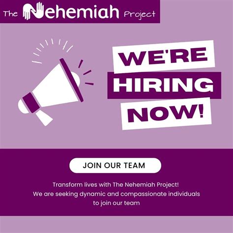 the nehemiah project on linkedin we re hiring at the nehemiah project