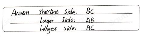 Solved B Given The Figure Arrange The Sides From Shortest To Longest D Shortest Side Longer