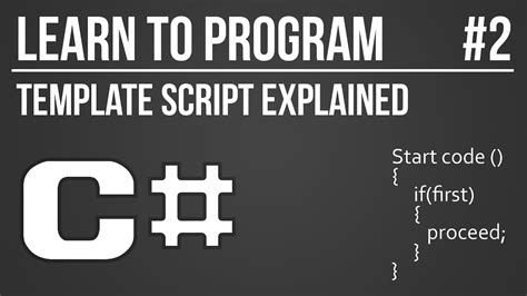 Learn To Program C Absolute Beginner Tutorial Explaining Template YouTube