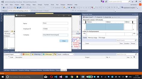 Adding Windows Form Application In WPF