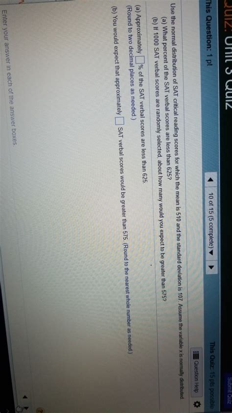 Solved Is Question 1 Pt 10 Of 15 5 Complete Question Chegg Com