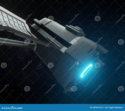 Ion Propulsion For Spacecraft Ion Propulsion Or Ion Drive By Accelerating Ions Royalty Free