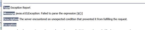 javax el elexception failed to parse the expression [ {}]错误的解决方法