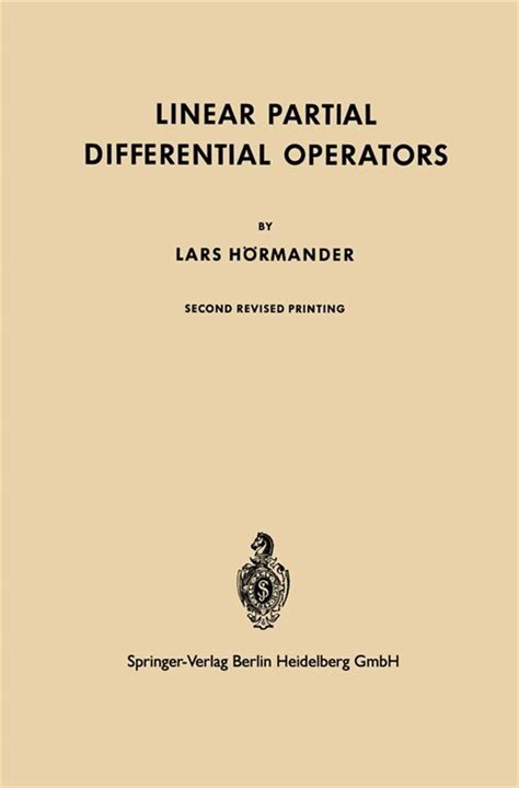 알라딘 Linear Partial Differential Operators Paperback