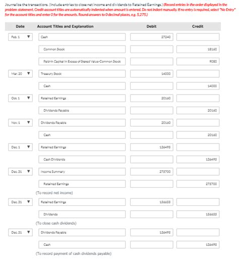 Solved Please Provide Every Calculation And Transactions Do