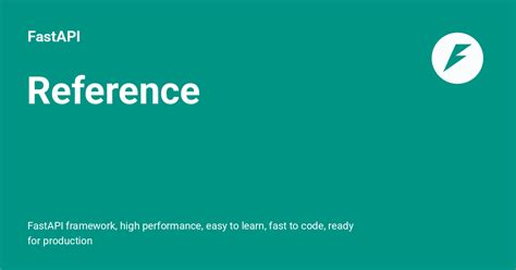 Reference Fastapi