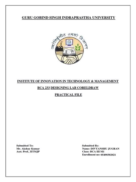 Ggsipu University Bca Lab Manual Coreldraw Assignments Pdf