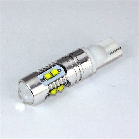 Żarówka LED W5W 50W XBD CREE LED + z projektorem (10*5W) BIAŁA | Car ...