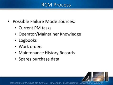 Ppt Rcm Process Overview Pushing The Limits Of Innovation And Technology Powerpoint