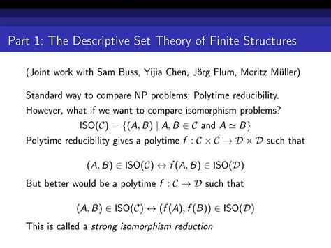 Part 1 The Descriptive Set Theory Of Finite Structures