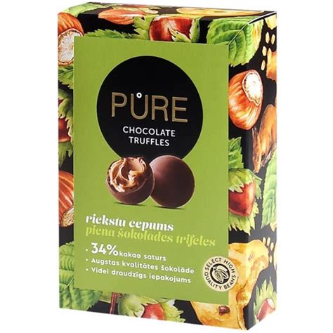 Шоколадови Бонбони Pure Трюфели с Млечен Шоколад и Лешников Крем с цена 8 99 лв Ebag Bg