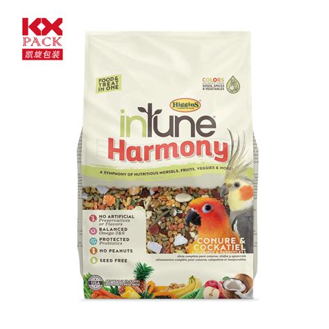 Dog Food Bag Sizes Customized Design Bird Feed Plastic