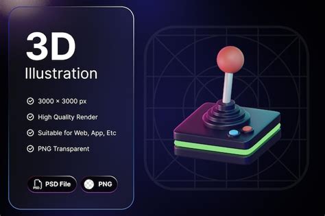 Premium Psd 3d Render Joystick Object Gaming For Modern Design