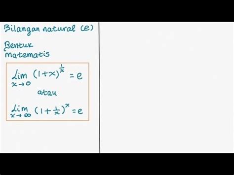 Limit Bilangan Euler Dan Trigonometri