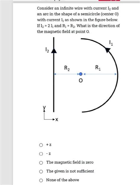 Solved Consider An Infinite Wire With Current I And A Chegg