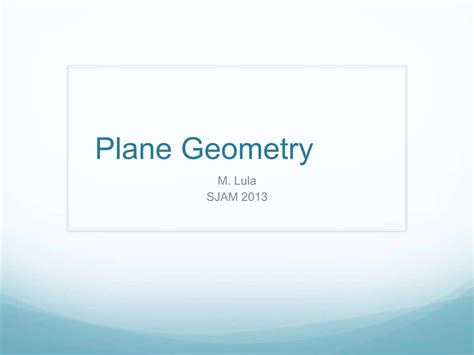 Plane Geometry Theorems Pptx