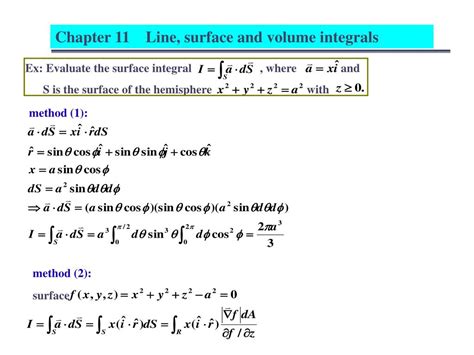 PPT Chapter Line Surface And Volume Integrals PowerPoint Presentation ID