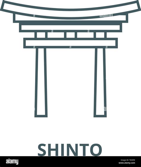 Shinto Vector Line Icon Linear Concept Outline Sign Symbol Stock Vector Image And Art Alamy