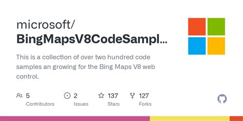 github microsoft bingmapsv8codesamples this is a collection of over