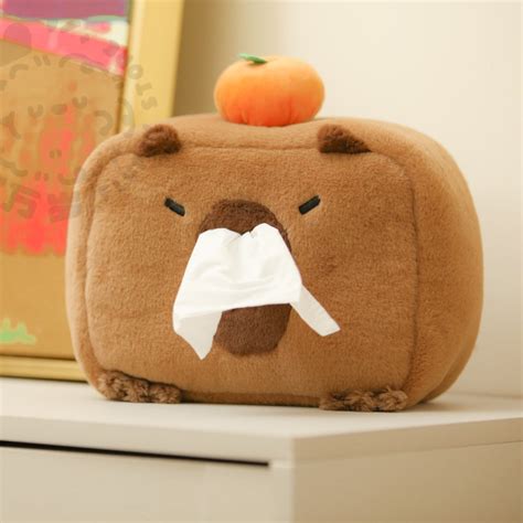 비포선셋 귀여운 카피바라 콧물 인형 티슈케이스 각티슈 케이스 위시버킷