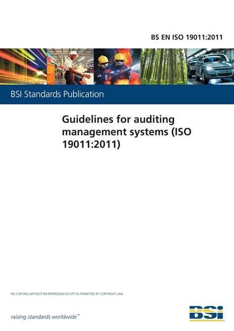BSi BS EN ISO 19011 2011 Guidelines For Auditing Management Systems