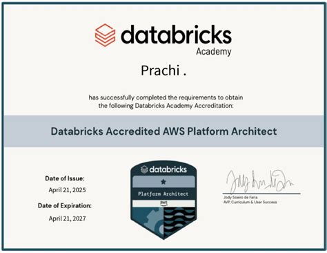 Databricks Aws Cloudcomputing Dataengineering Platformarchitect Prachi
