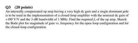 Solved Q Points An Internally Compensated Op Chegg