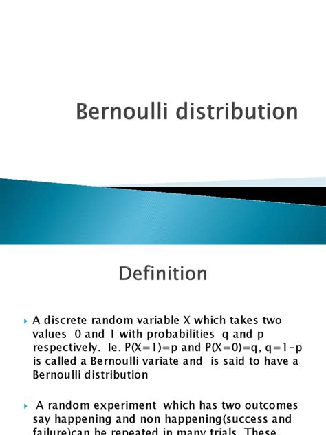Bernoulli Distribution Pdf Mathematics Probability Distribution