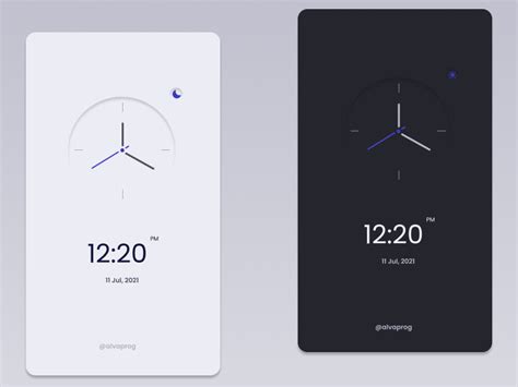 Minimalist Clock UI Design by Álvaro Santana González Business Designer on Dribbble
