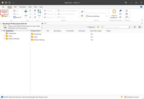 Example Creating An RDP Connection That Is Using Royal Server