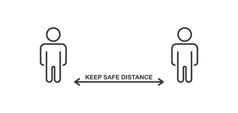 Keep Safe Distance Icon Social Distancing Vector 34994944 Vector Art