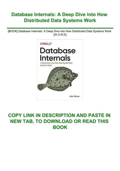 Book Database Internals A Deep Dive Into How Distributed Data Systems