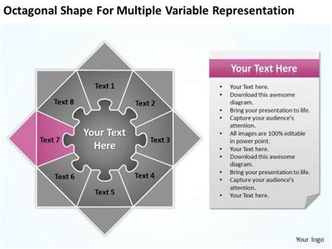 Octagonal Shape For Multiple Variable Representation Ppt Business Plan