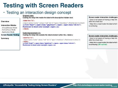 Accessibility Testing Using Screen Readers