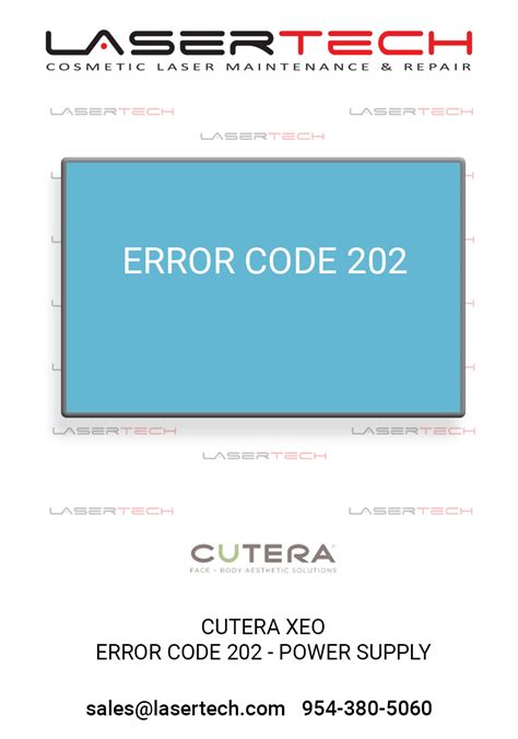 cutera xeo error code 202