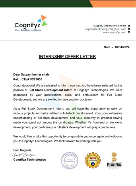 Satyam Kumar Shah On Linkedin Cognifyz Cognifyztech Cognifyztechnology Fullstack