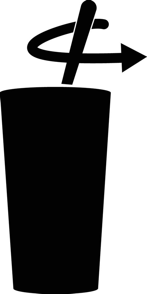 Stirring Icon Stir Well Style Symbol Stirring Drink With Spoon Sign